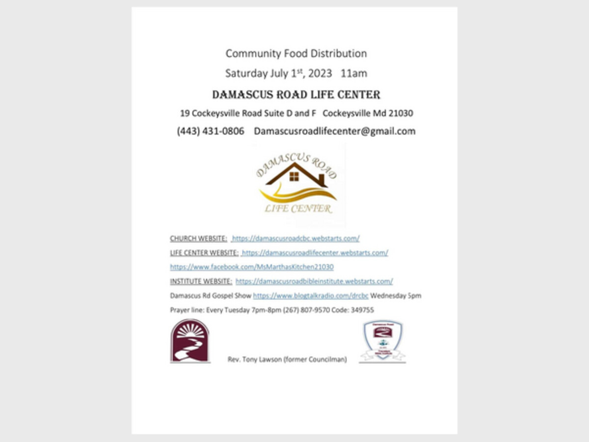 Food distribution | Hunt Valley Life